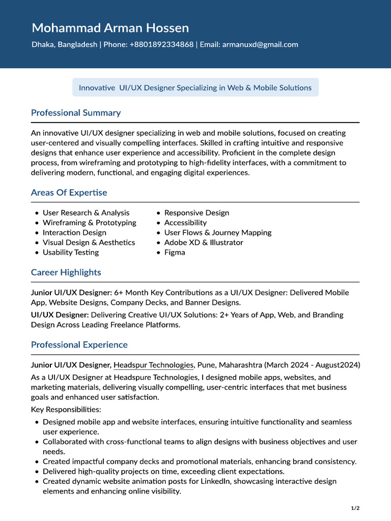 Arman CV | PDF | Design | Computing