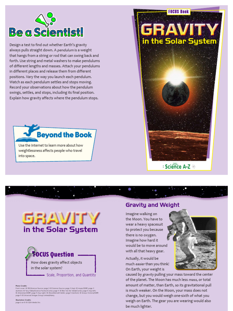 Force and Motion 5-6 Focus Book Gravity Solar System | PDF | Planets ...