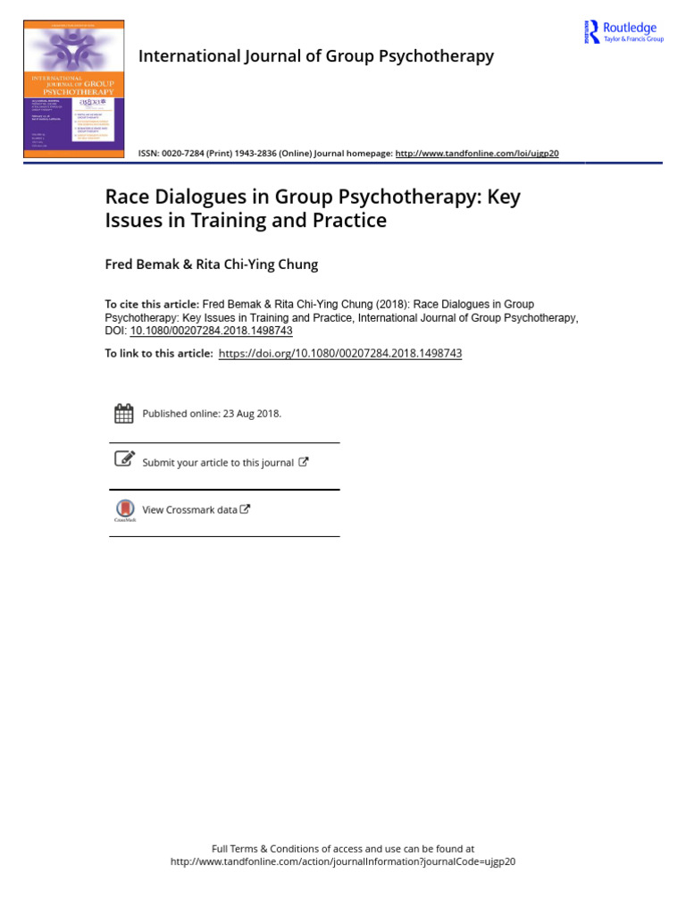Group Counseling Race Dialogue | PDF | Psychotherapy | Race (Human ...