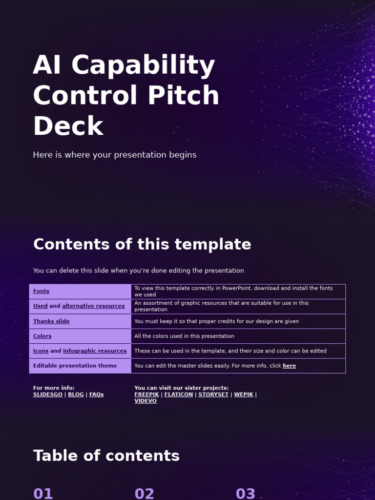 AI Capability Control Pitch Deck by Slidesgo | PDF | Market (Economics ...