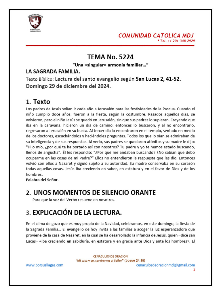 TEMA 5224 Singular Armonia Familiar | PDF | María, madre de Jesús | Jesús