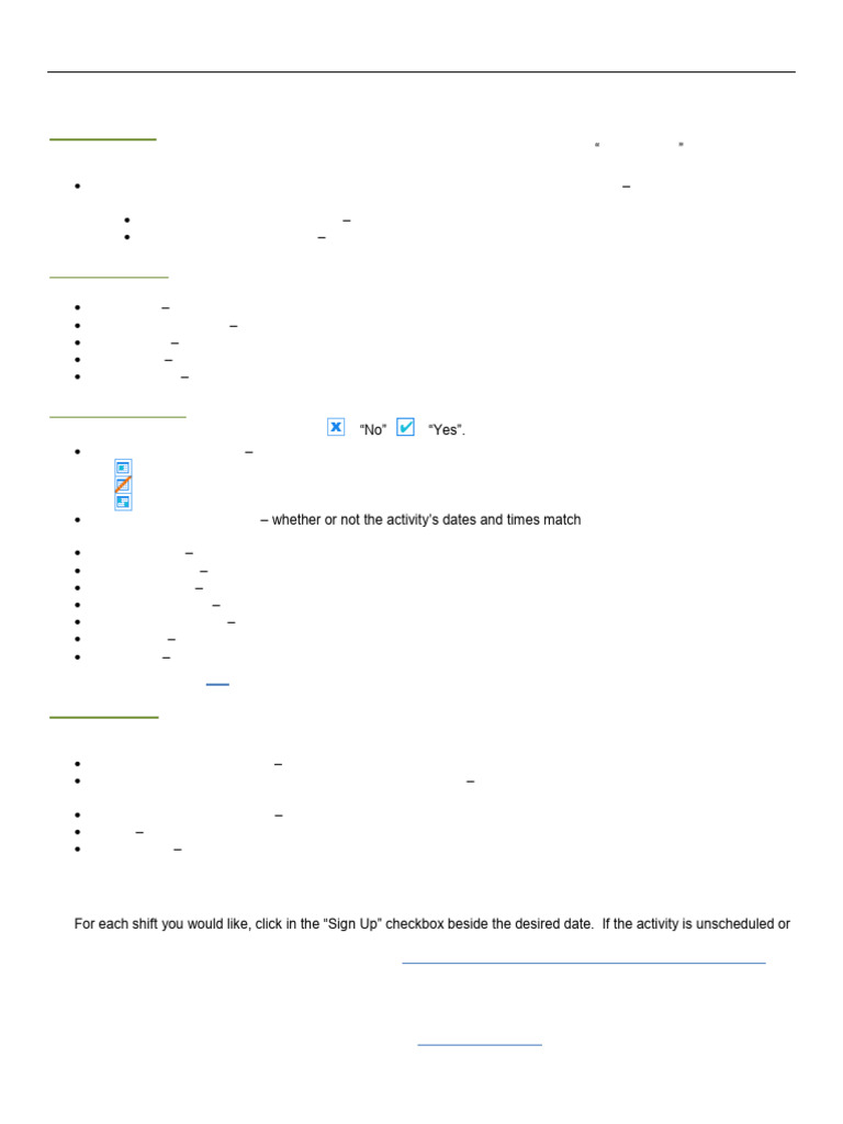 Volunteer Activity Sign-Up Guide | PDF | Computing | Software