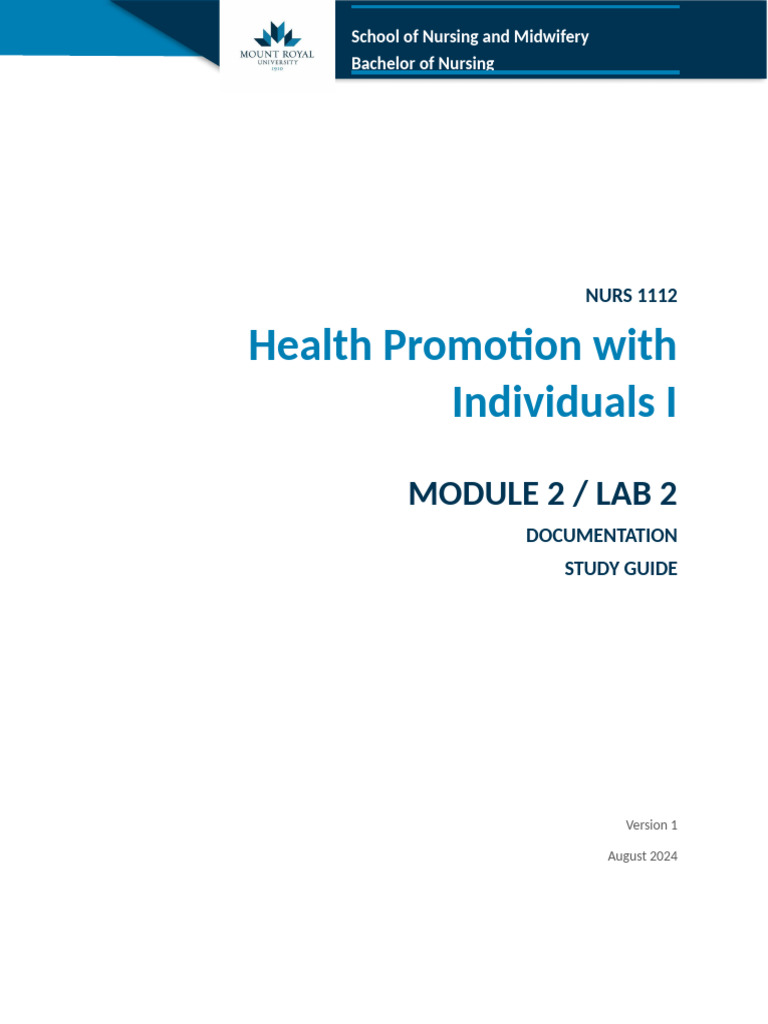 N1112 Student Module 2, Lab 2. | PDF | Nursing | Electronic Health Record