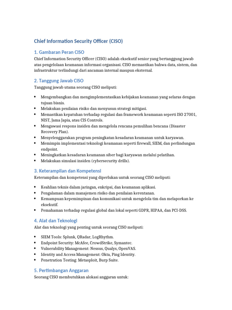 No.13 CISO Dokumen | PDF