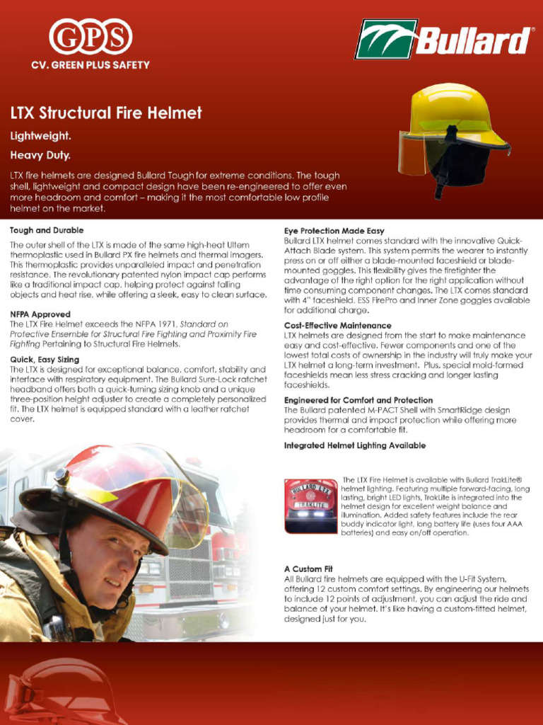 Bullard LTX Firefighter Helmet - GPS | PDF