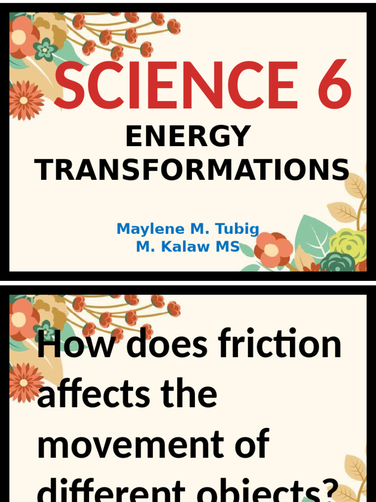 Science 6 Q3Week4 - Energy Transformation | PDF