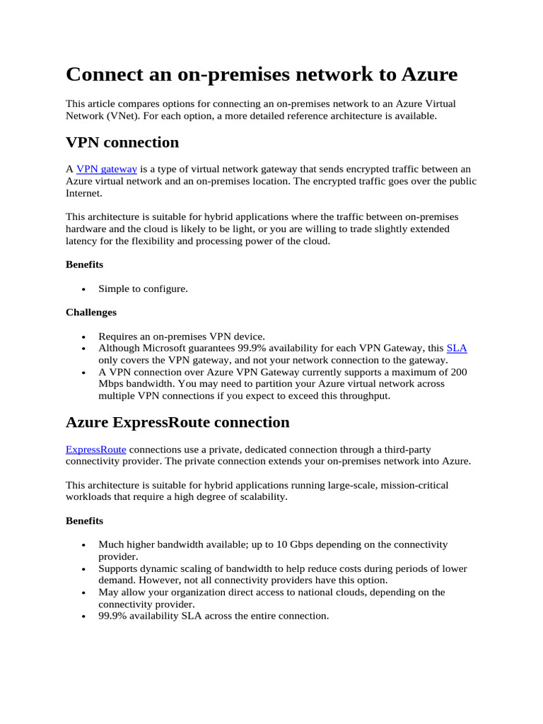 Azure Architecture | PDF | Computer Network | Virtual Private Network