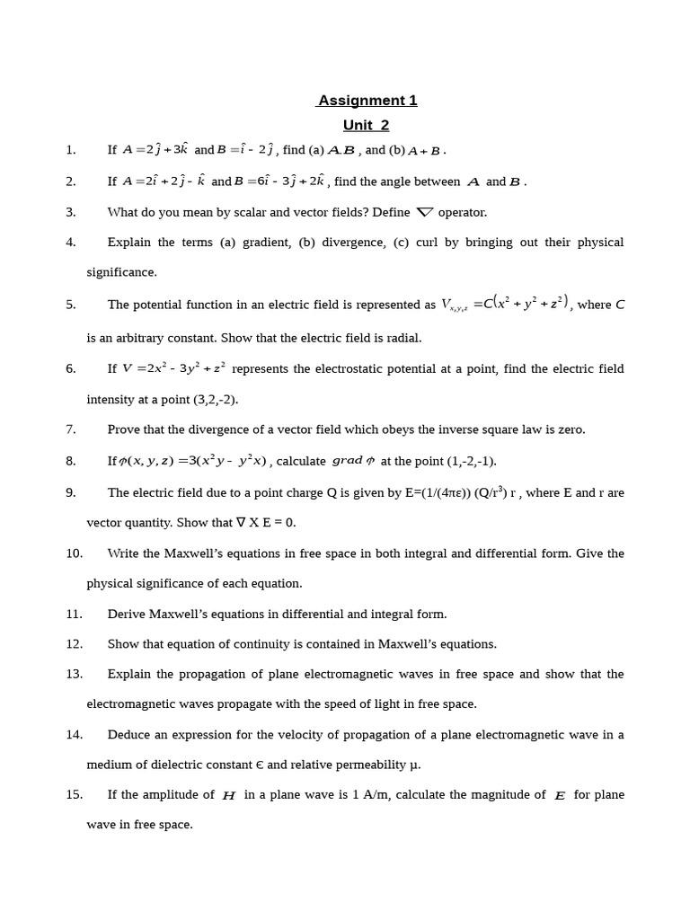 Assigment Units1 2 4 241112 090602 | PDF | Laser | Waves