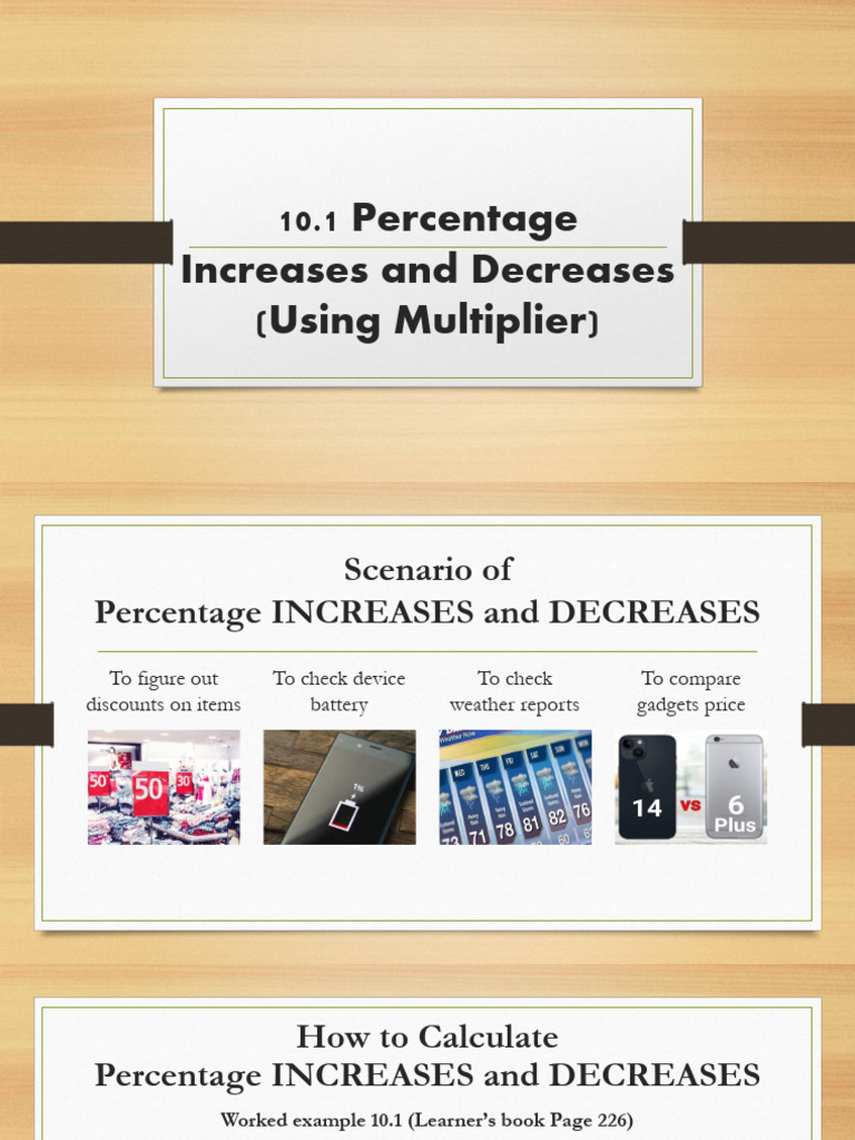 Calculate Percentage Increases & Decreases | PDF