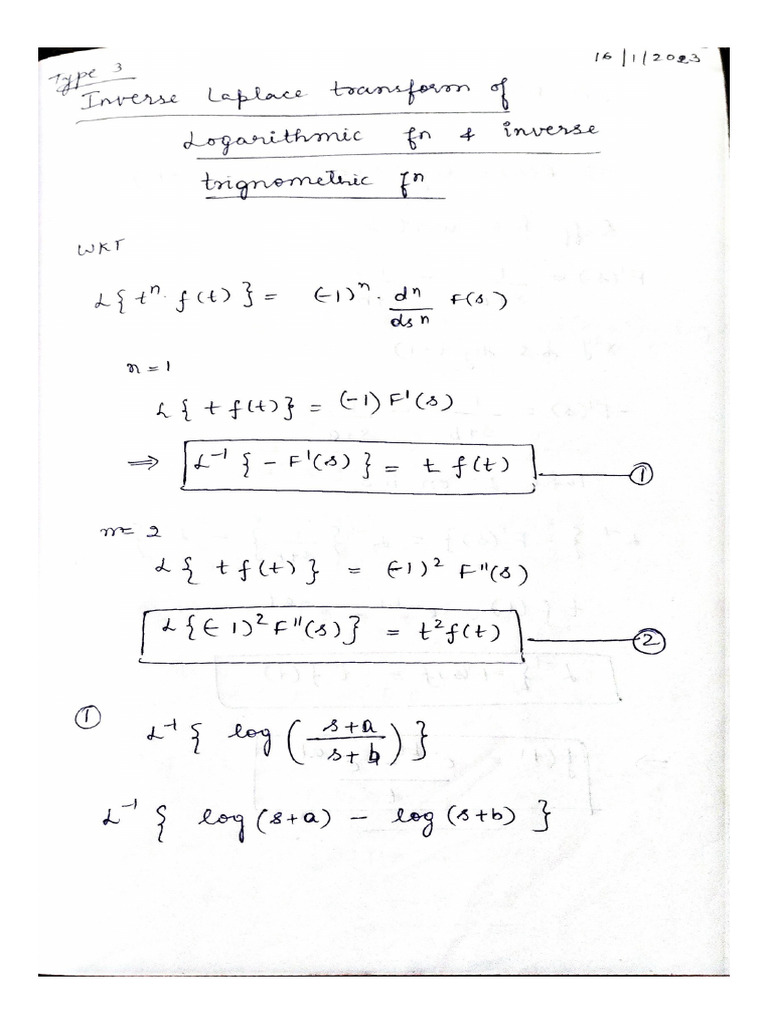 Module-1 Maths Inverse Laplace Transform | PDF
