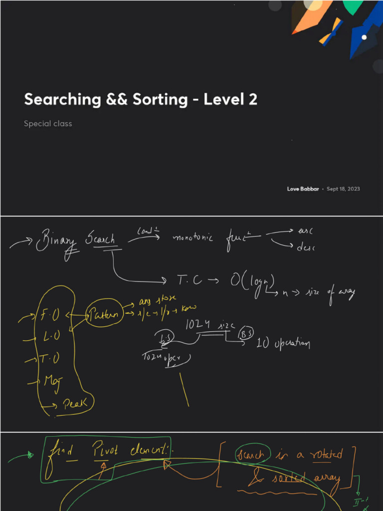 Searching && Sorting - Level 2 | PDF
