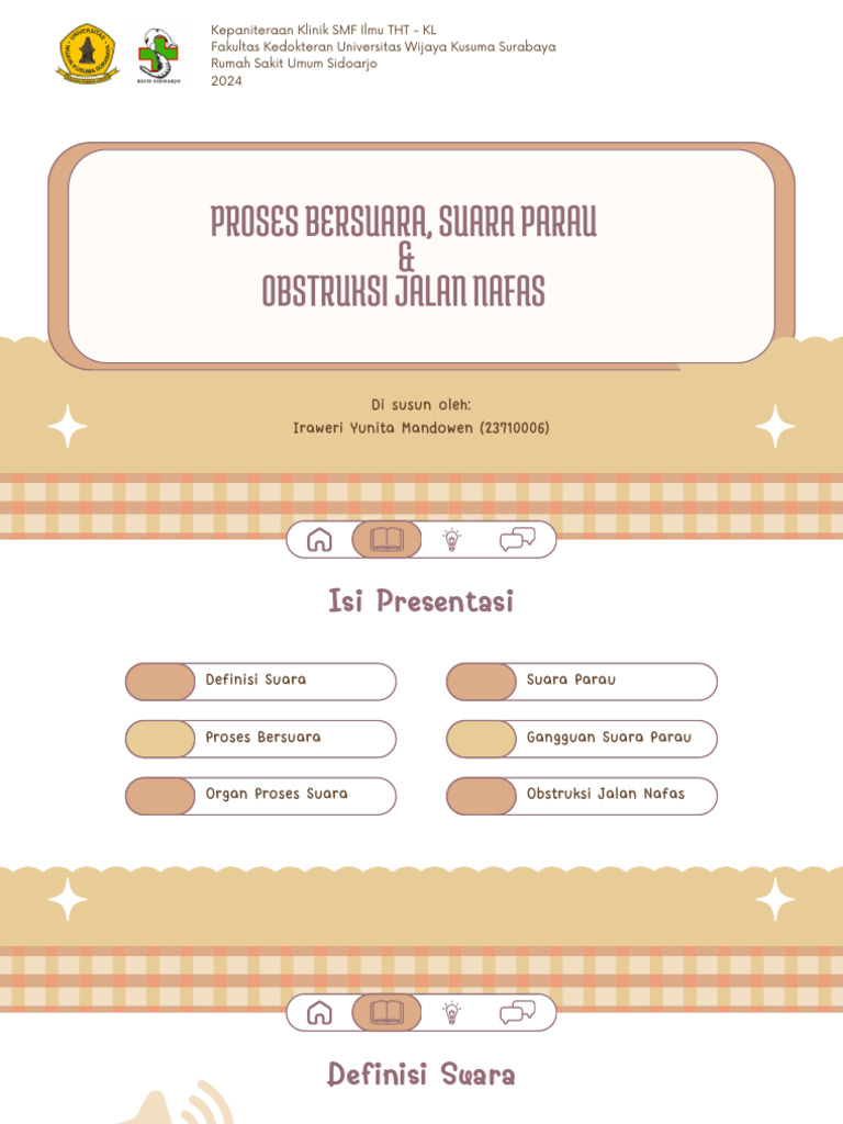 8. Teknik Anamnesis Proses Bersuara, Suara Parau & Obstruksi Jalan ...