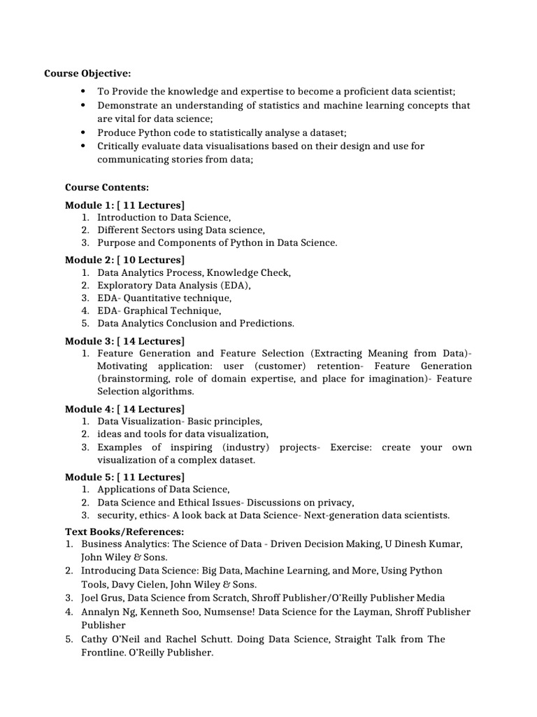 Data Science - DSA-01-Introduction To Data Science | PDF | Data Science | Data Analysis