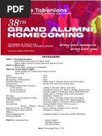 Sample Alumni Homecoming Program | PDF