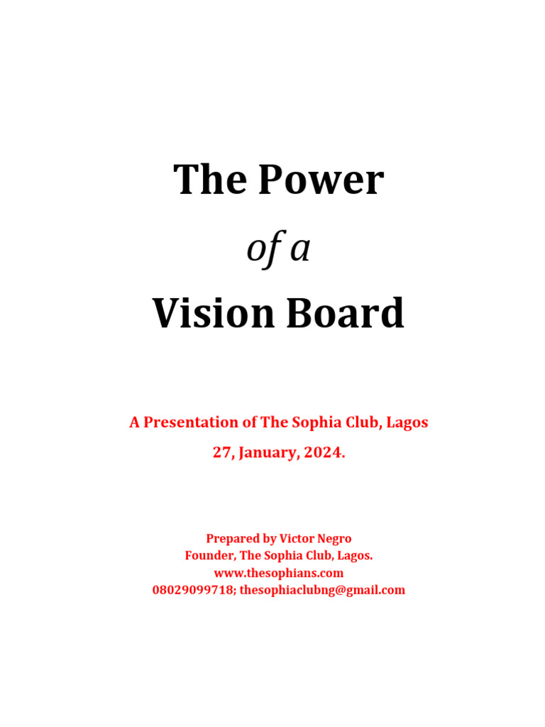 The Power of Vision Boards Explained | PDF | Goal | Mind