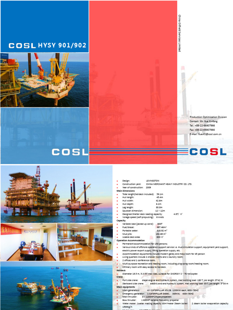 Rig Hai Yang Shi You 902 | PDF | Boats | Watercraft