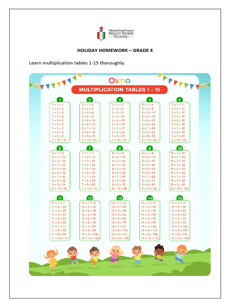 GR4-HOLIDAY HOMEWORK | PDF