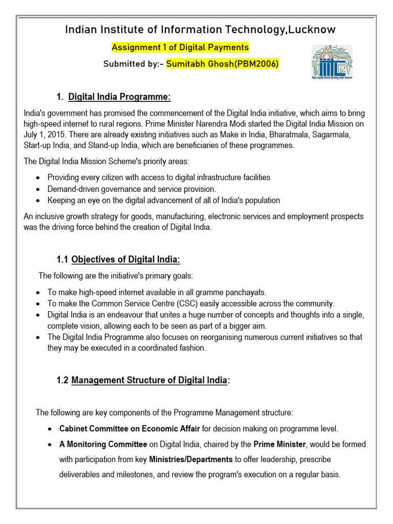 Digital India Programme PDF | PDF | Economies