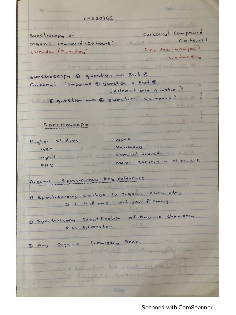 Spectroscopy Notes | PDF