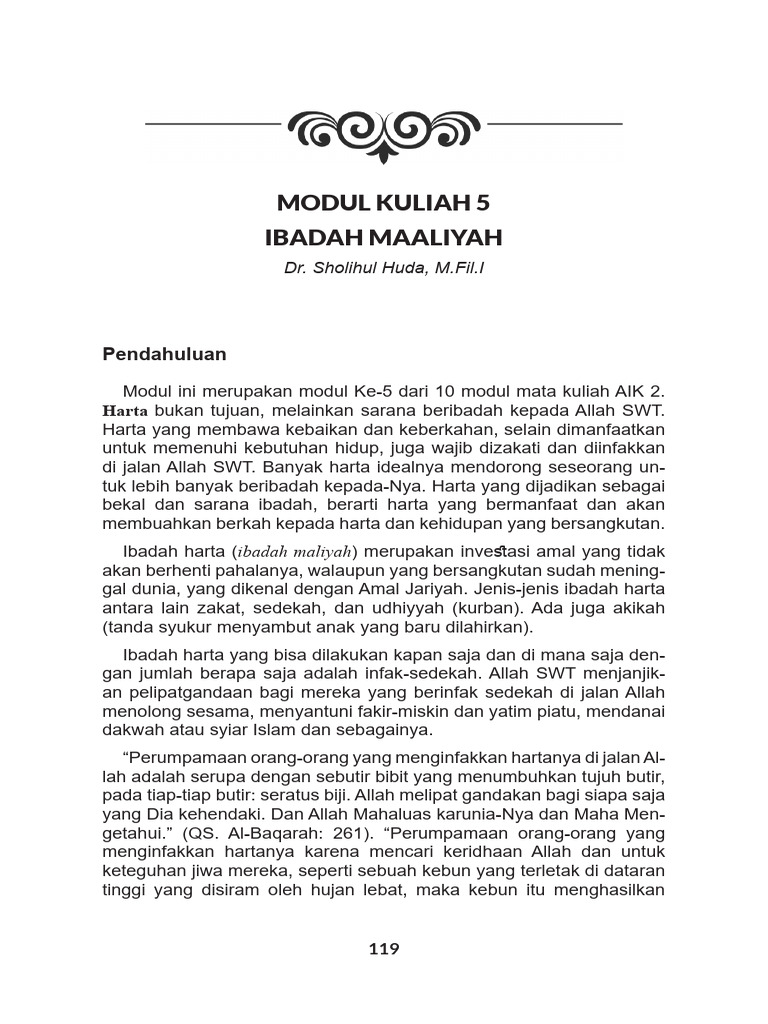 Konsep dan Urgensi Ibadah Maliyah | PDF