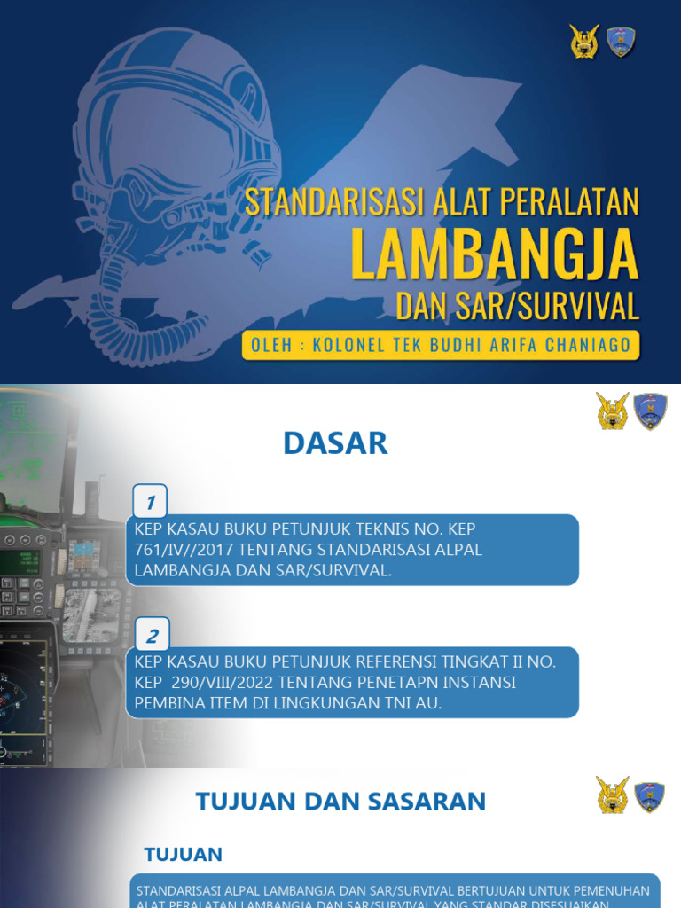 Standarisasi Alat Peralatan Lambangja & Sar - Survival (1) - 1 | PDF