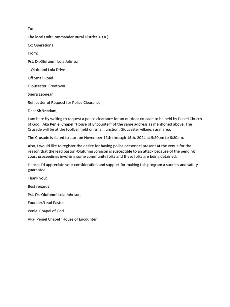 Letter | PDF