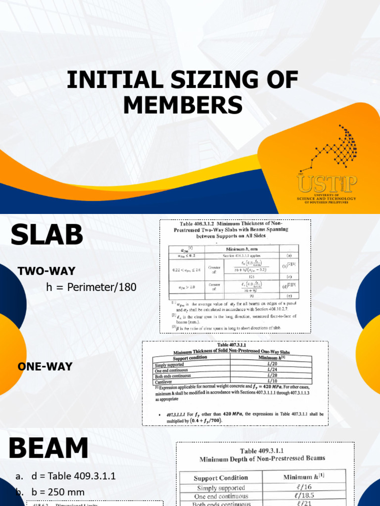 7 INITIAL SIZING OF MEMBERS | PDF