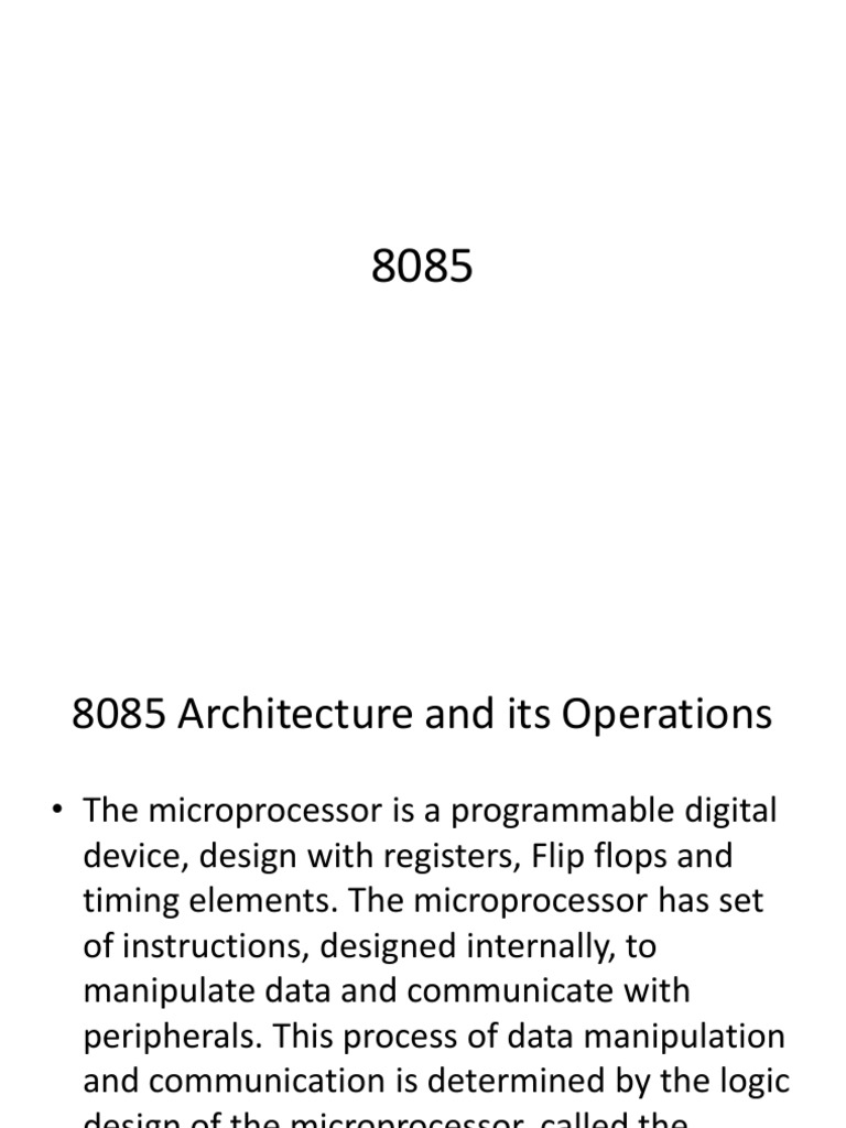 8085 Microprocessor Architecture Overview | PDF | Computer Data Storage ...