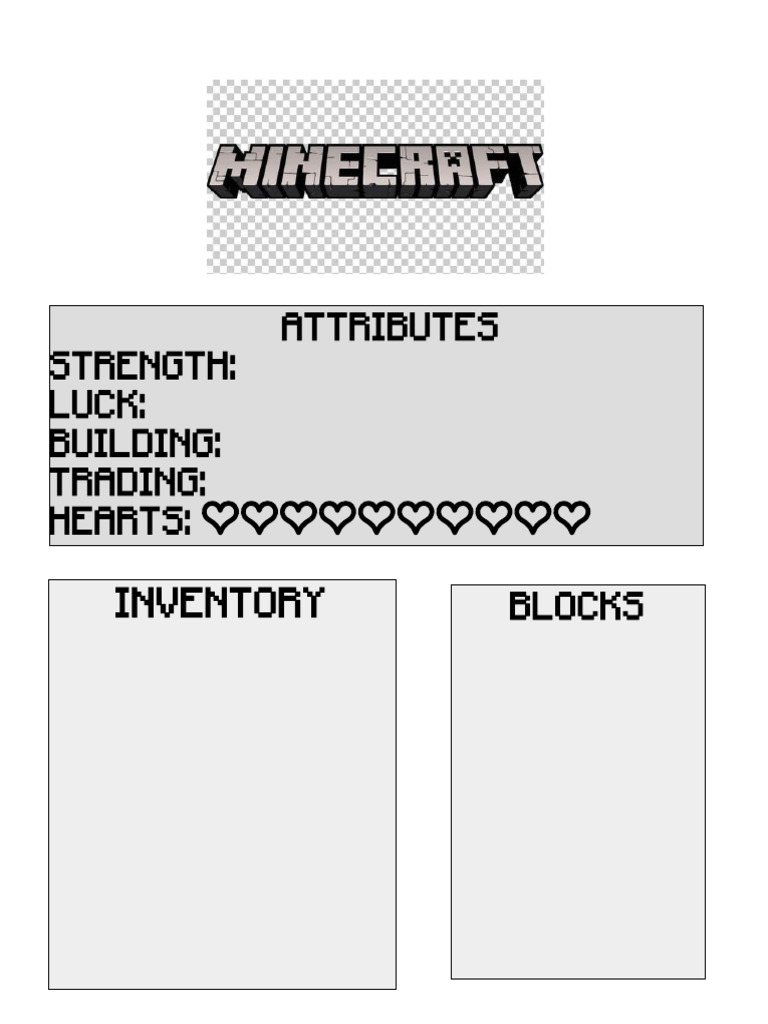 Minecraft Sheet | PDF