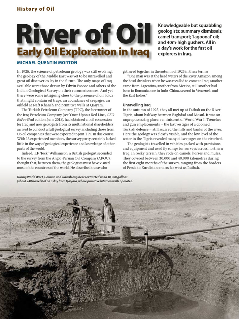 Early Oil Exploration in Iraq | PDF | Petroleum | Hydrocarbons