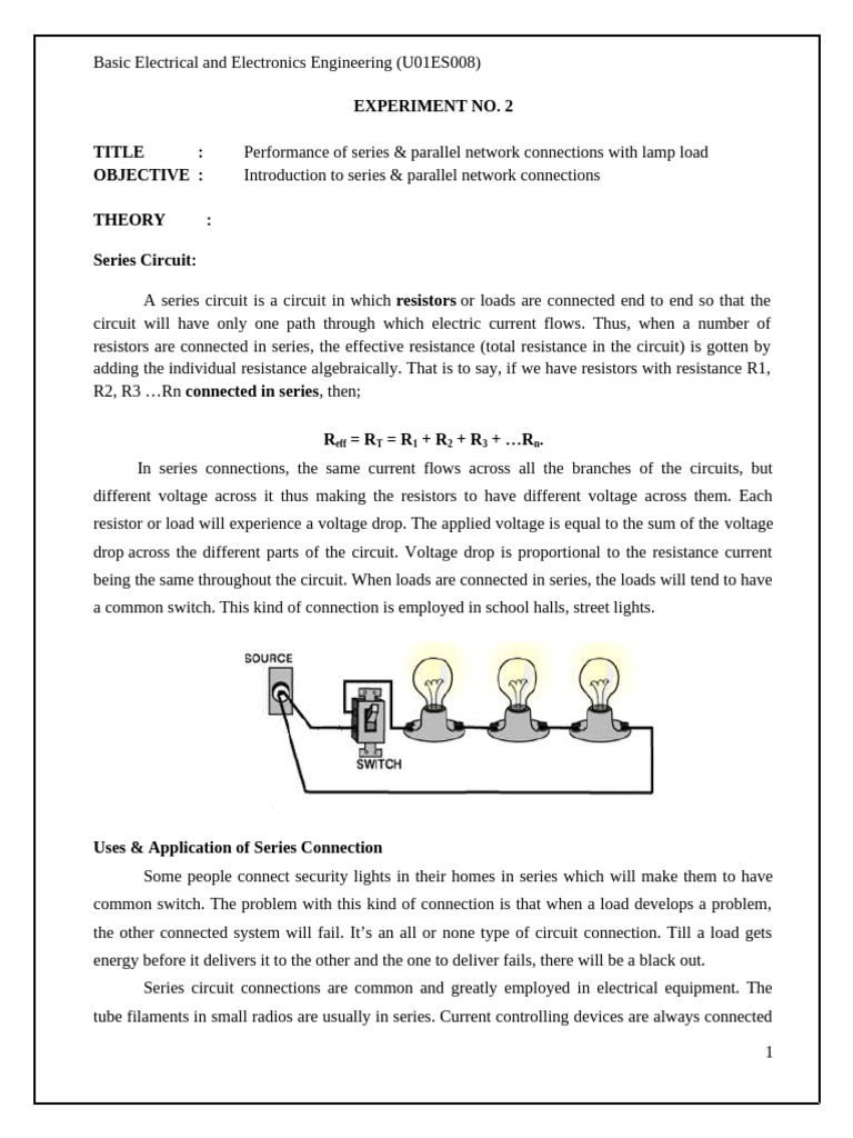 Series vs Parallel Lamp Connections | PDF | Series And Parallel ...