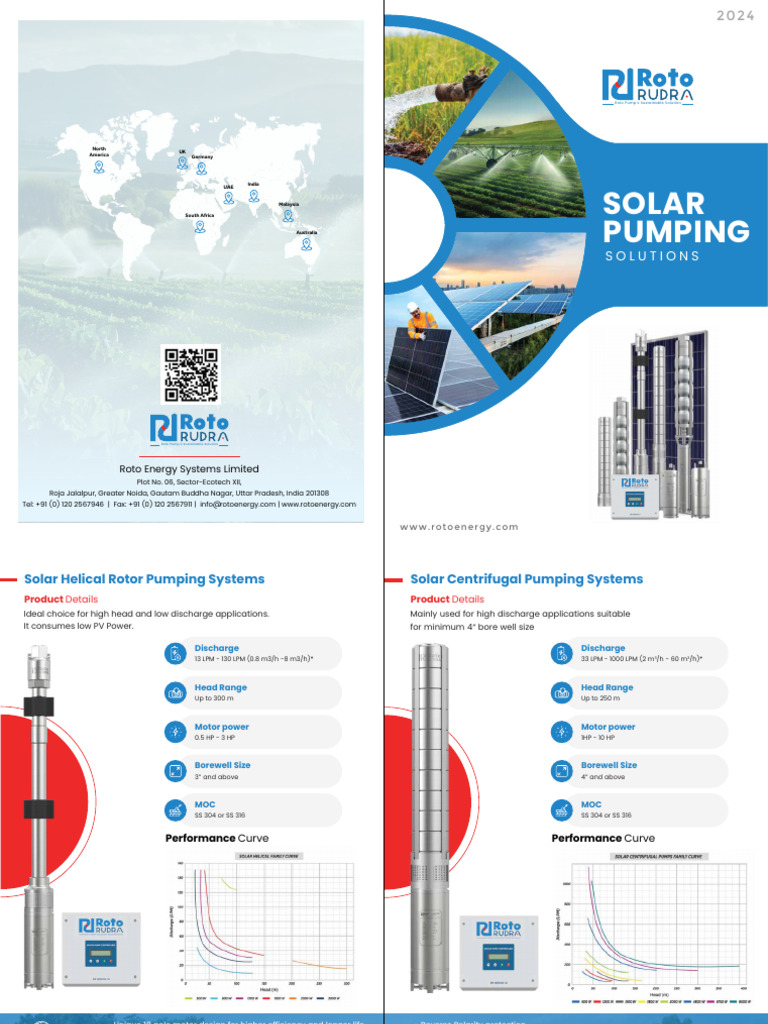 Solar Pumping Solutions Overview | PDF | Pump | Sustainable Energy