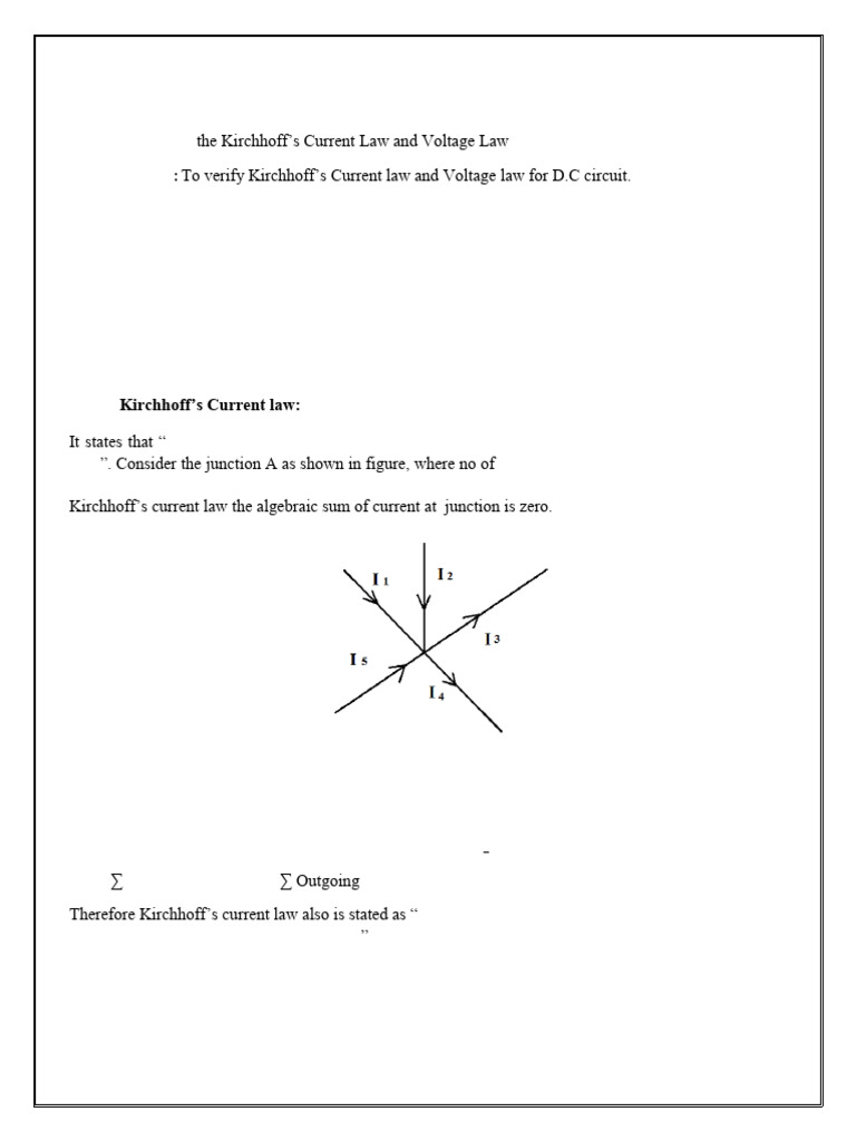 5 - Verification of KVL & KCL | PDF | Voltage | Electrical Network