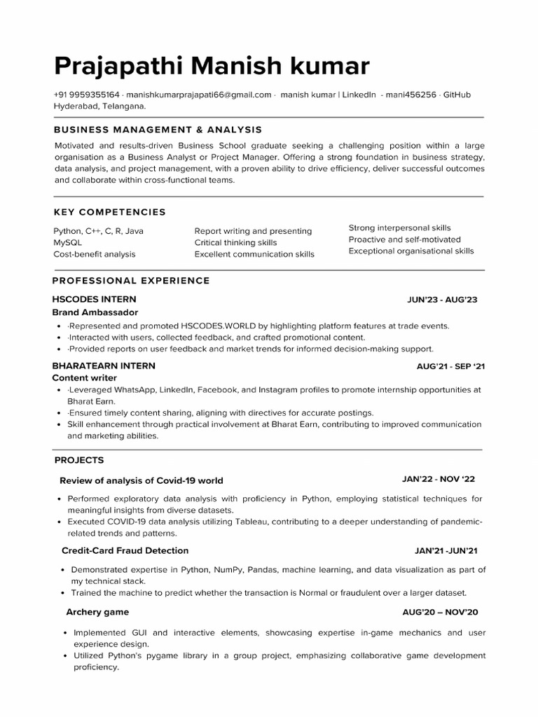 Prajapathi Manish Kumar | PDF