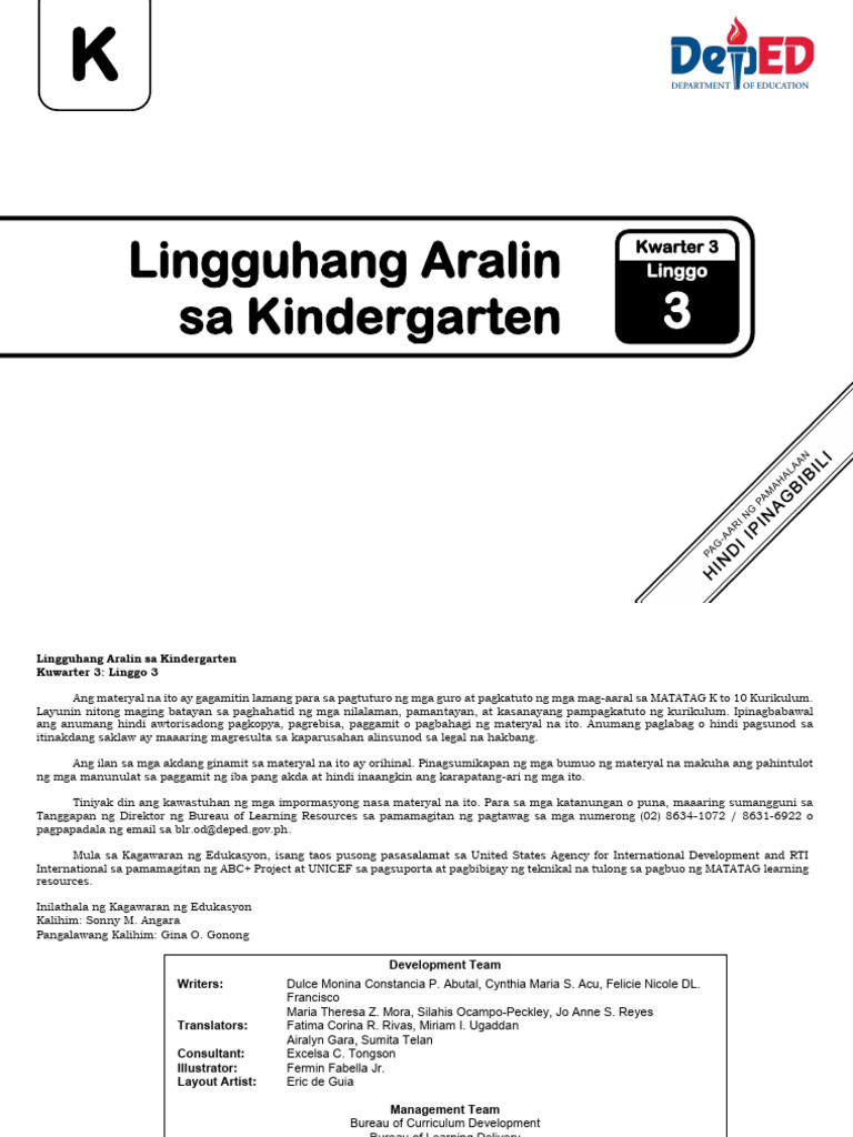 Kinder LE Q3 Week3 Ver2 | PDF