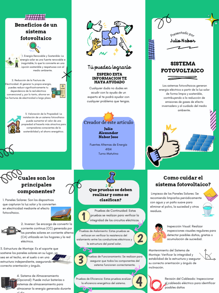 Beneficios del Sistema Fotovoltaico | PDF | Fotovoltaica | Energía solar
