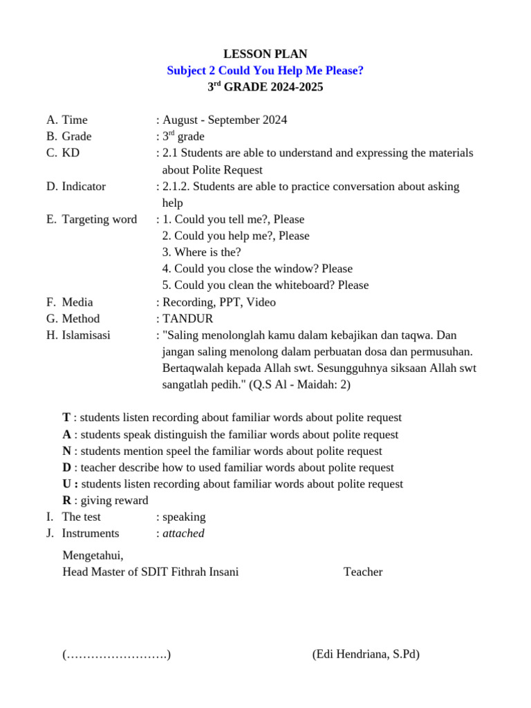 LP Could You Help Me Please! (Speaking 1) | PDF