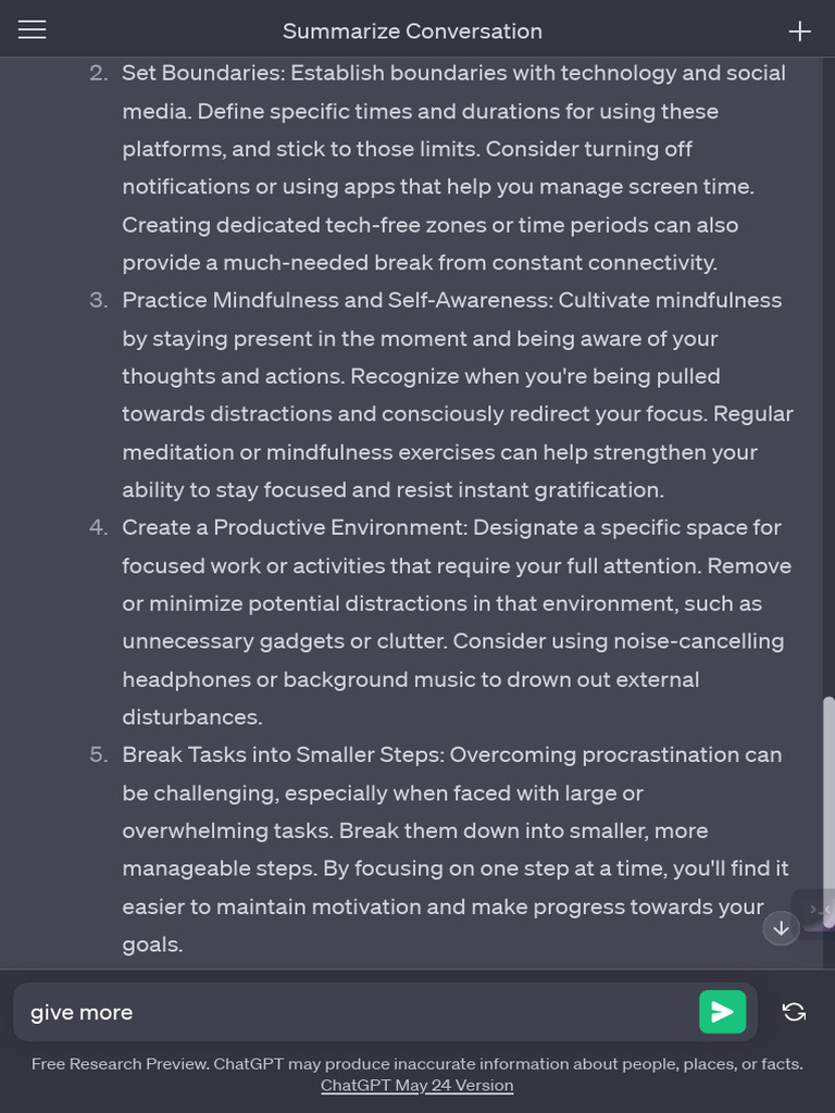 Summarize Conversation | PDF