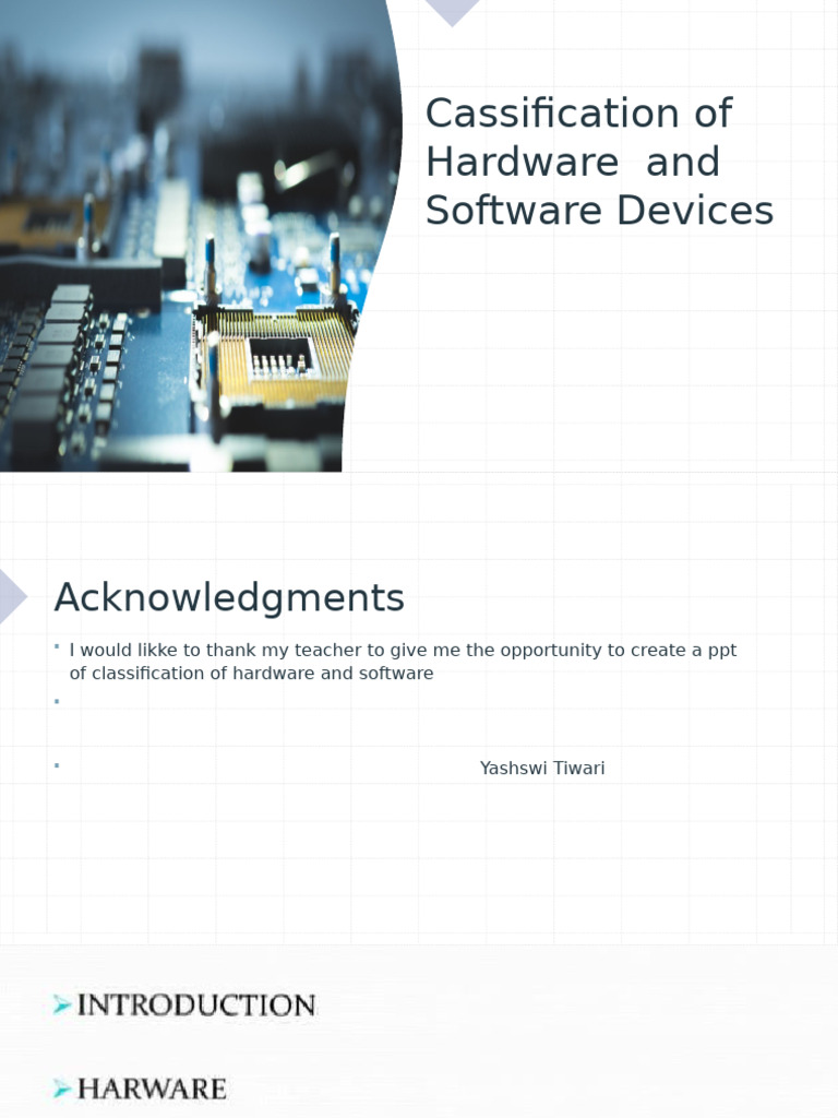 Hardware & Software Classification | PDF