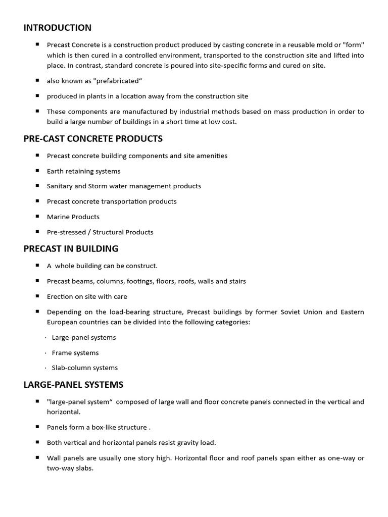 Niraj Introduction | PDF | Precast Concrete | Prestressed Concrete