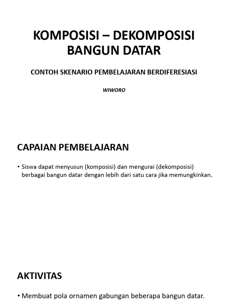 Komposisi dan Dekomposisi Bangun Datar | PDF