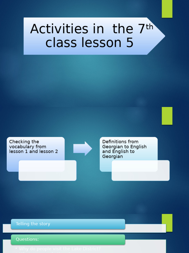 7th Class Lesson 5 | PDF