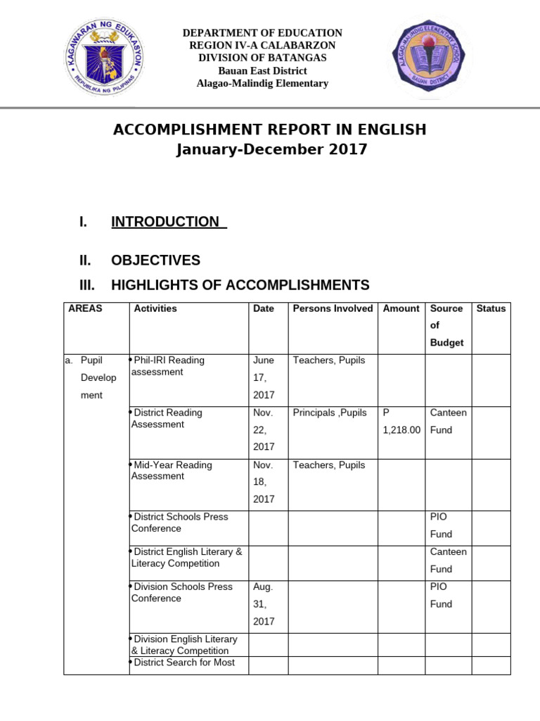 Accomplishment English Format Movy | PDF | Teachers | Cognition