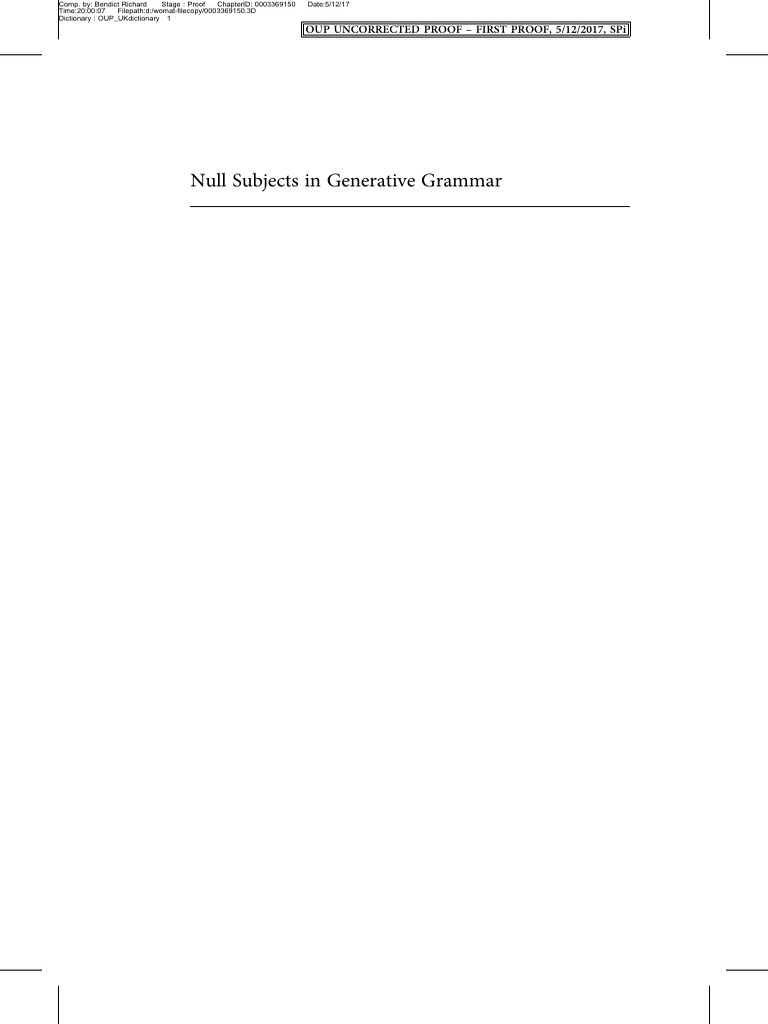 On No An Optional Expletive in Vietnames | PDF | Subject (Grammar) | Syntax