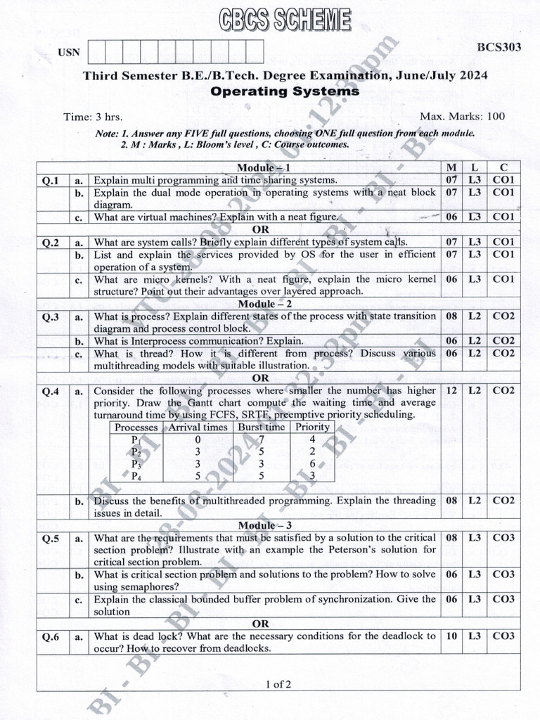 June-July.2024 - BCS303 | PDF