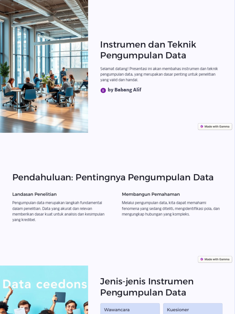 Instrumen Dan Teknik Pengumpulan Data | PDF