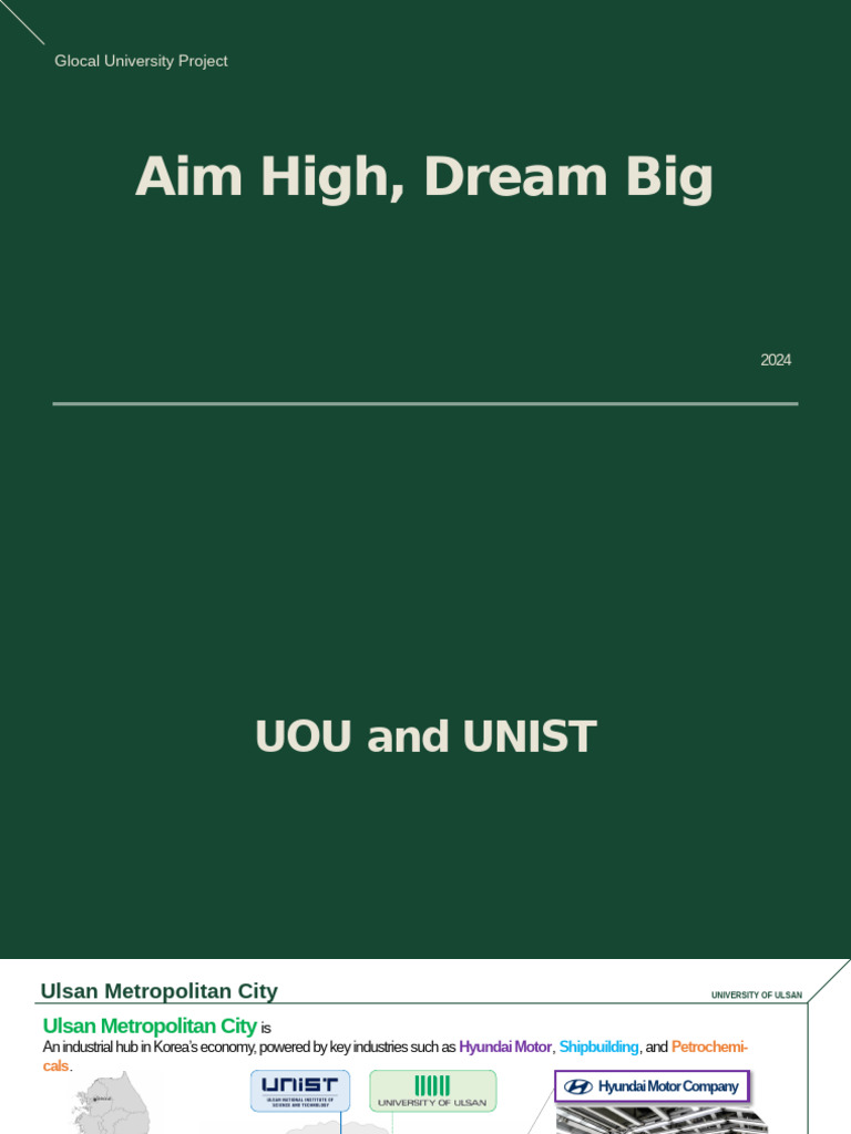 Introduction of UOU & UNIST Gloclal University Project | PDF