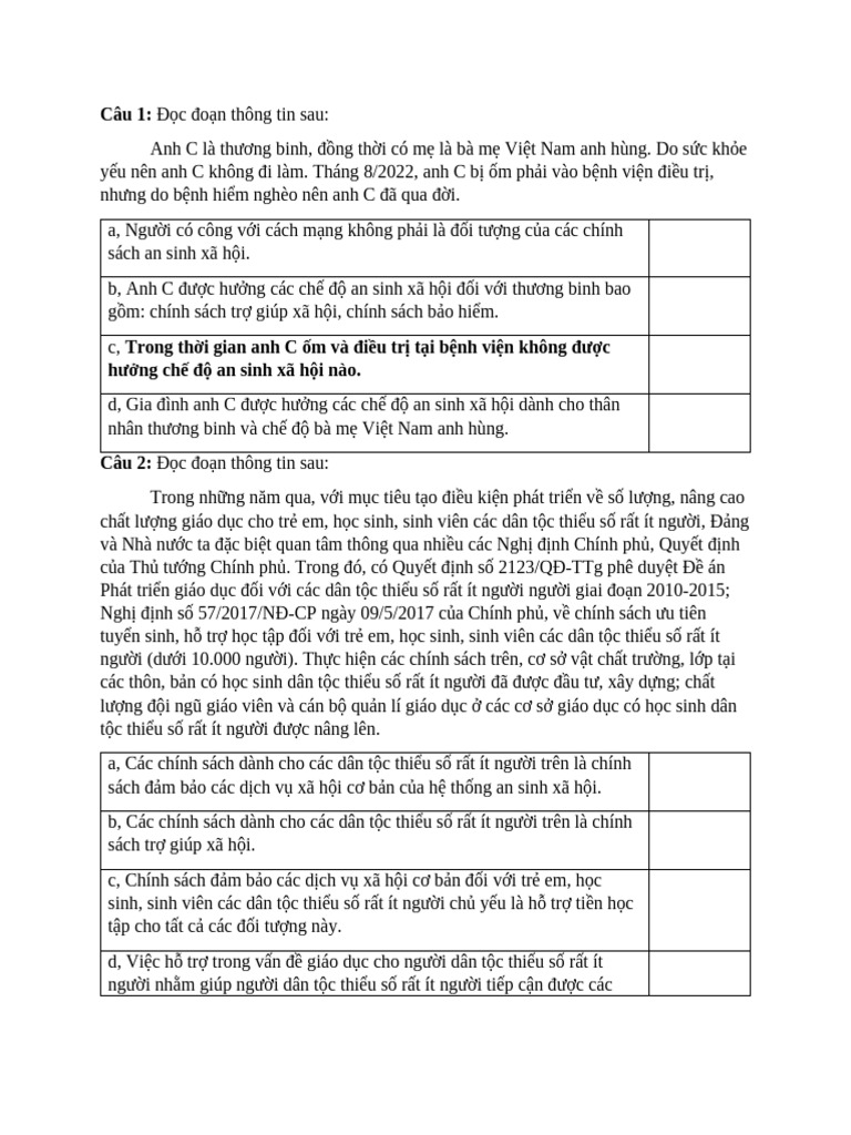 Đúng sai KTPL 12 | PDF