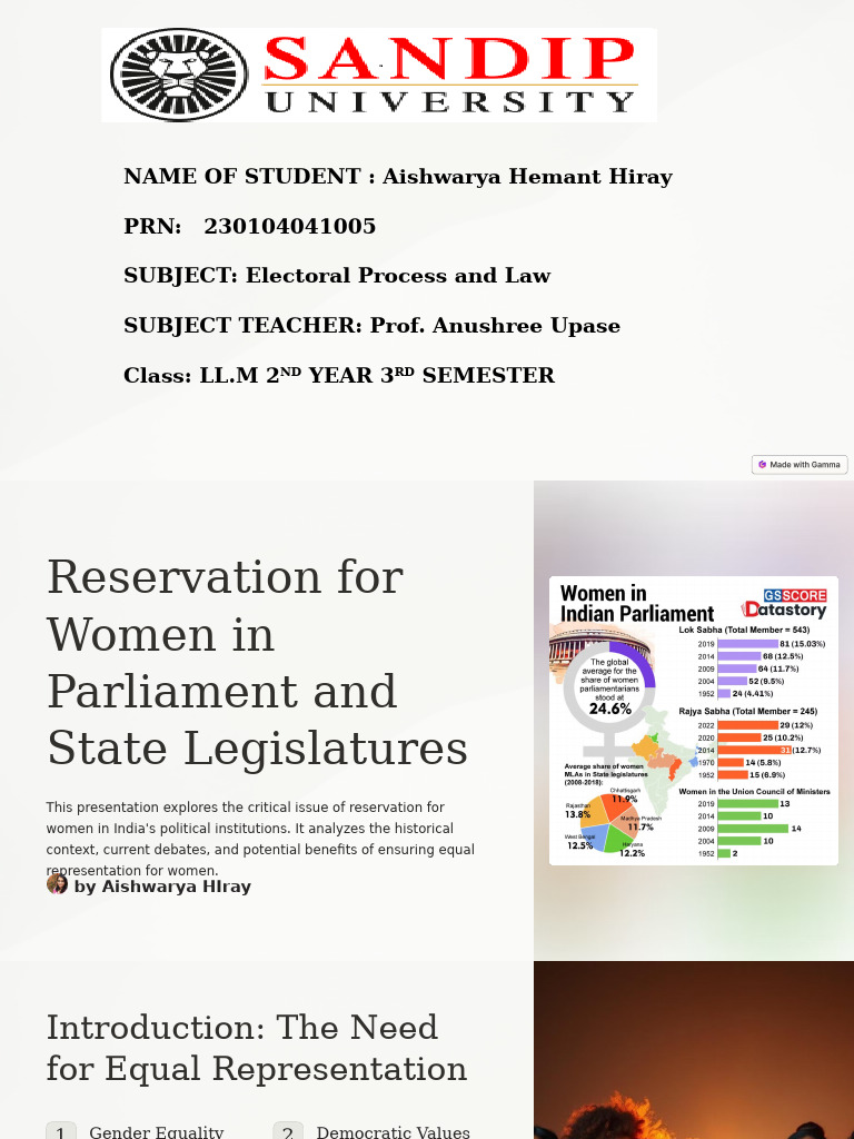 Women's Reservation in Indian Politics | PDF | Empowerment | Democracy