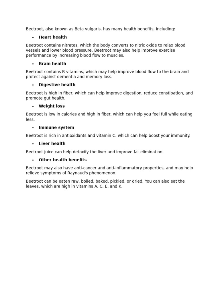 Beetroot | PDF